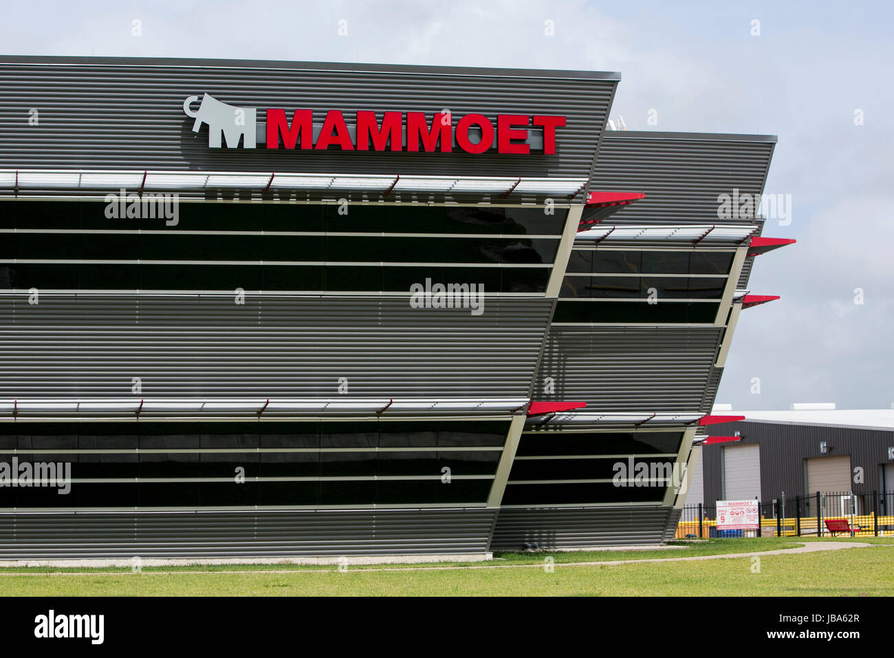 A logo sign outside of a facility occupied by Mammoet in Rosharon ...