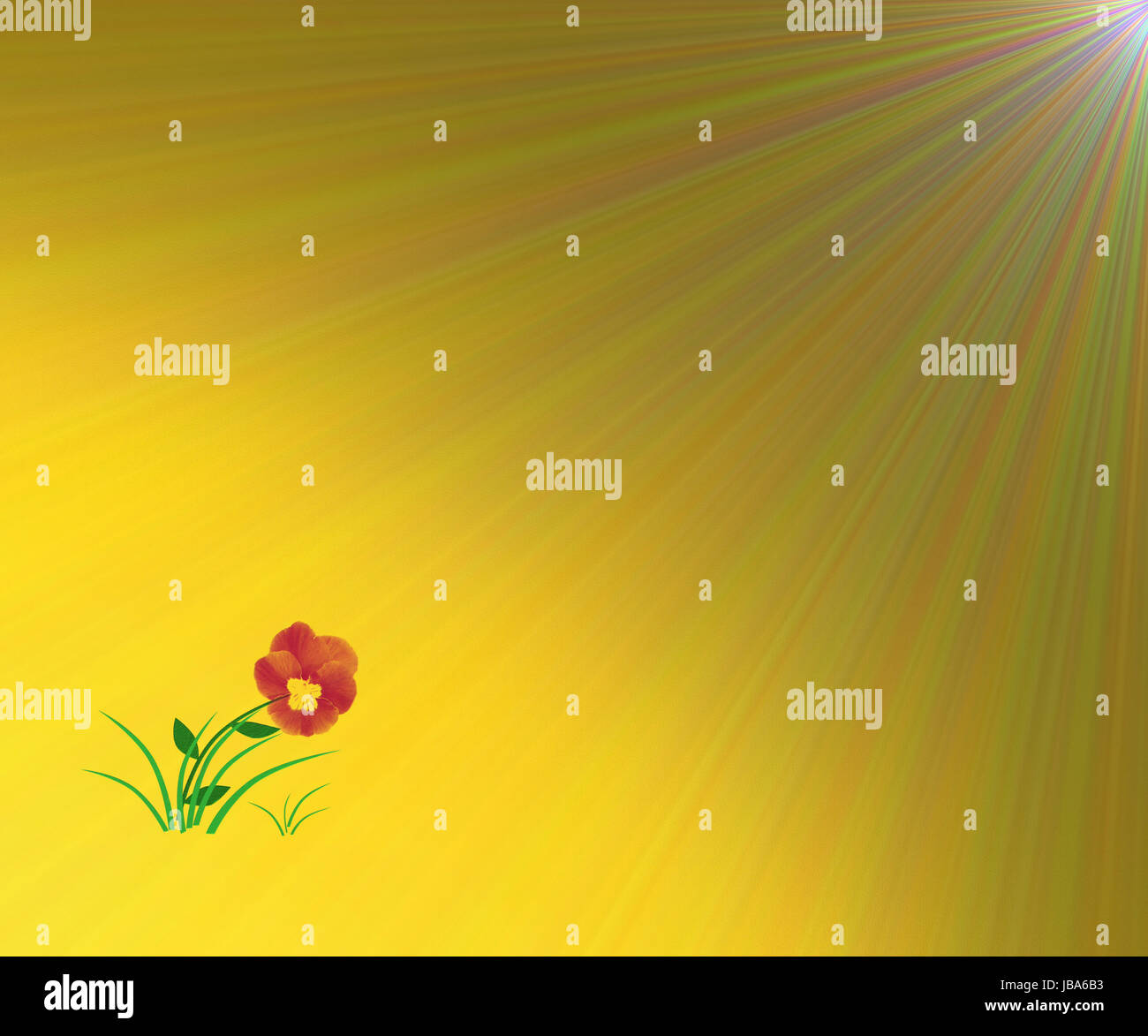 monochrome background with discreet small colored flower Stock Photo ...