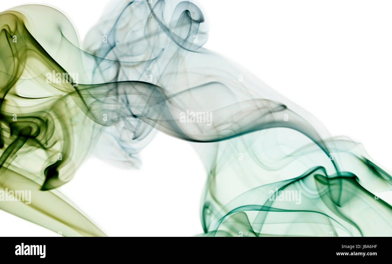Abstract different colored smoke isolated on white Stock Photo - Alamy