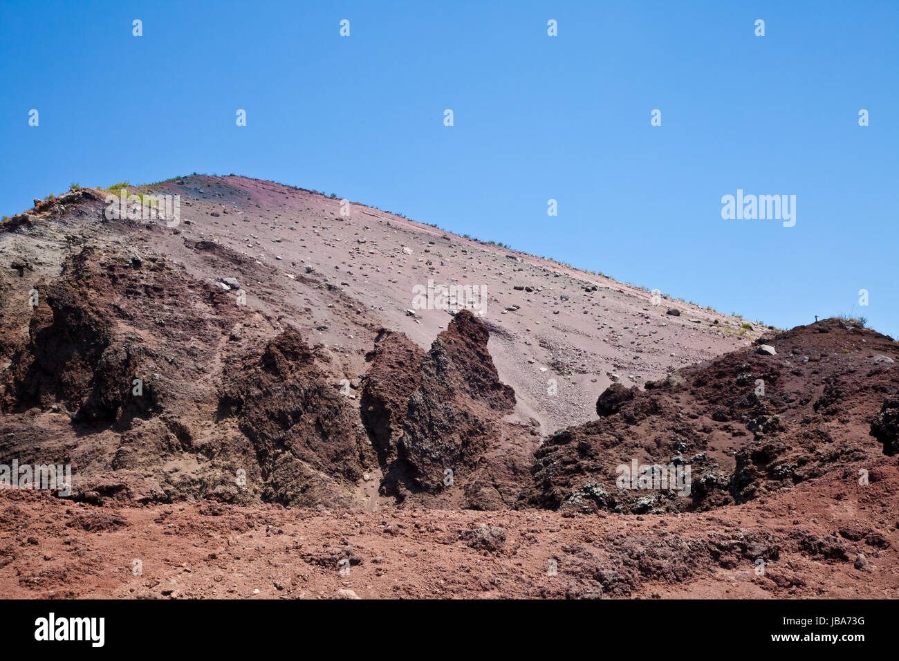 Cold volcanic lava in Vesuvius crater - Naples - Italy Stock Photo - Alamy
