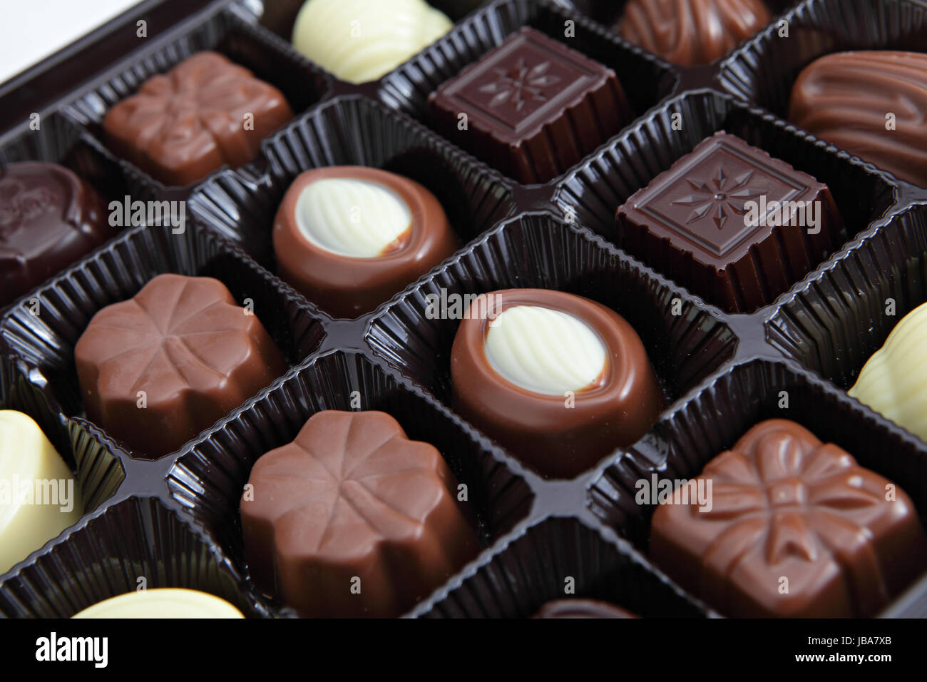 Assorted chocolate box Stock Photo - Alamy