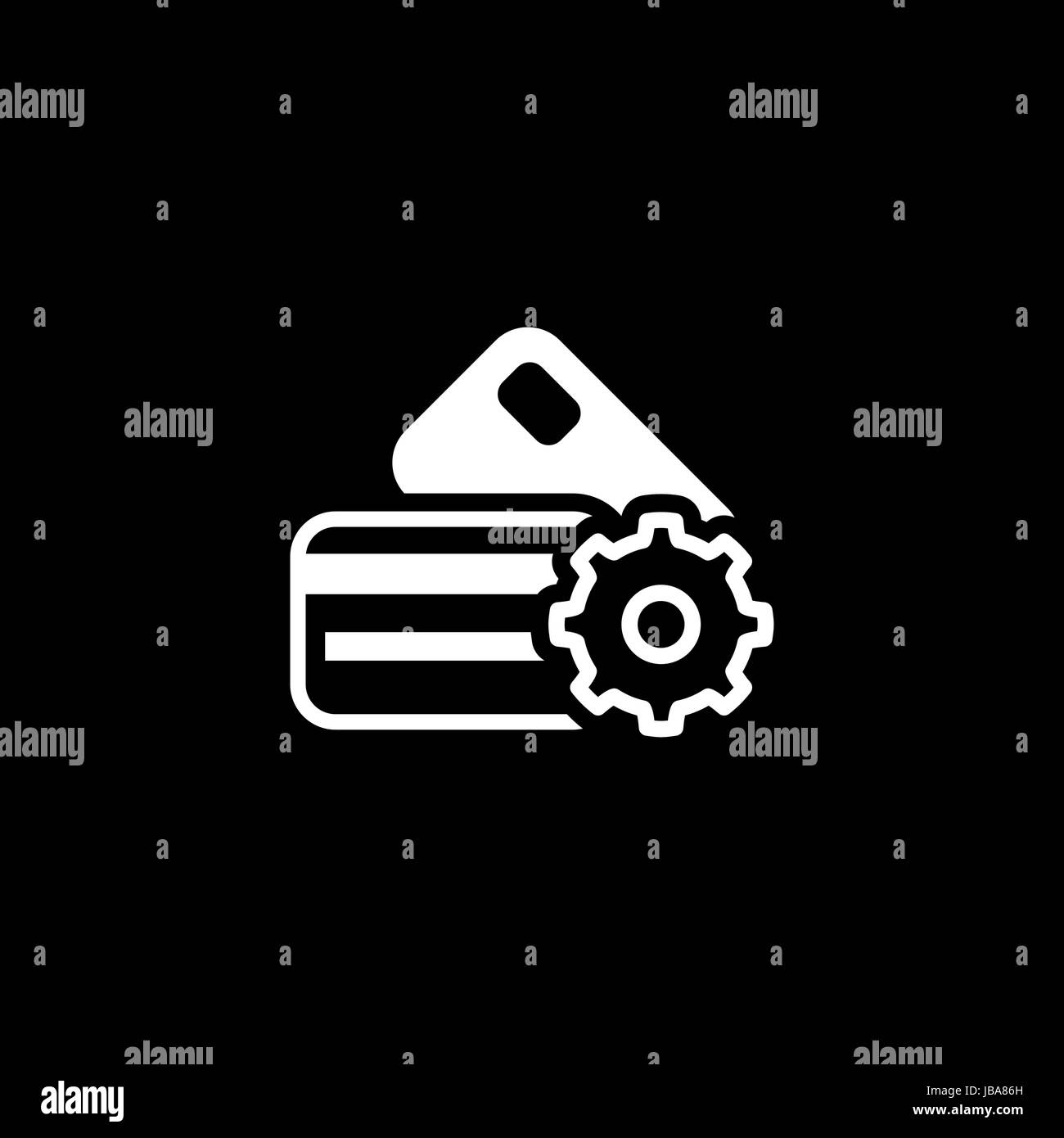 Credit Card Processing Icon. Flat Design. Business Concept. Isolated ...