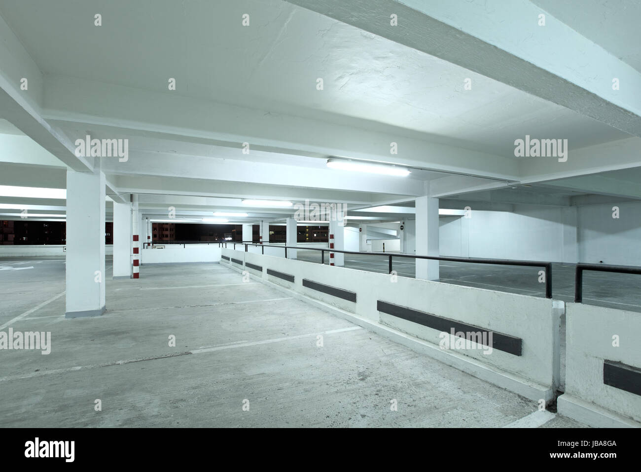 Interior of parking lot Stock Photo - Alamy
