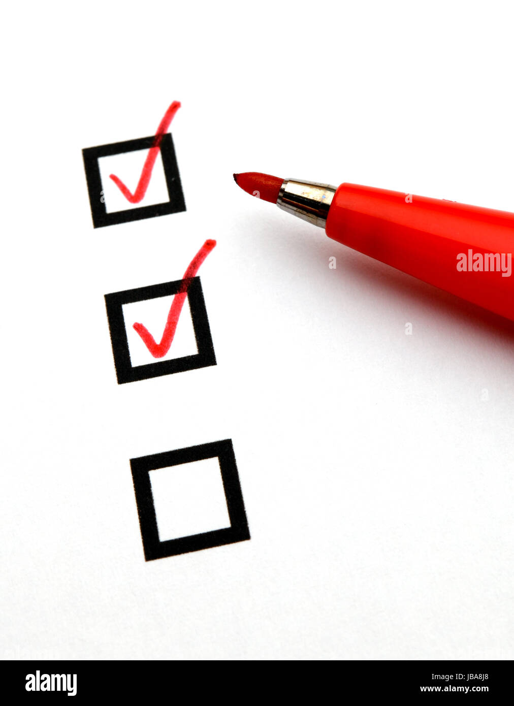Check boxes checklist checking list hi-res stock photography and images ...