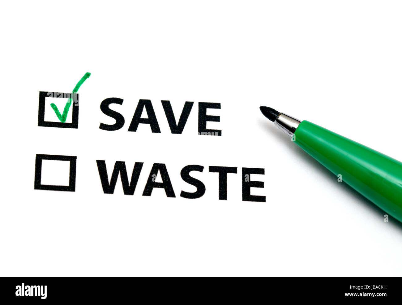 Save or waste Stock Photo - Alamy