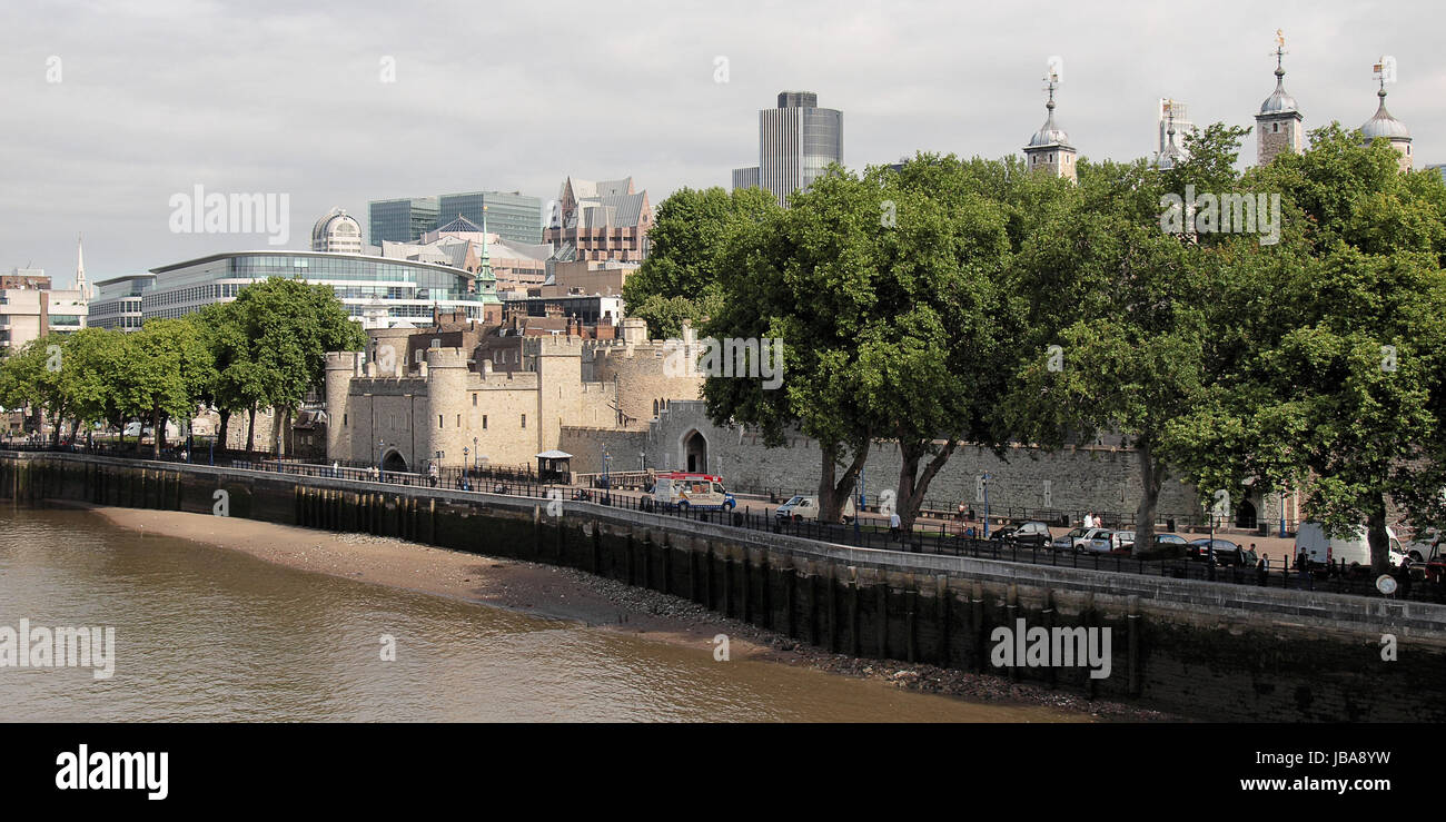 Panoramic view of River Thames London UK Stock Photo - Alamy
