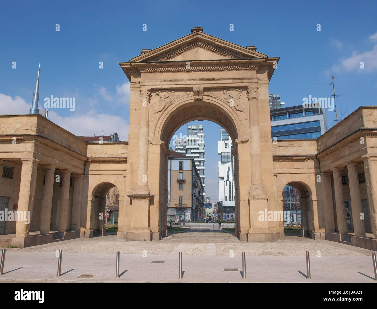 The Porta Nuova city gates in Milan Italy Stock Photo - Alamy