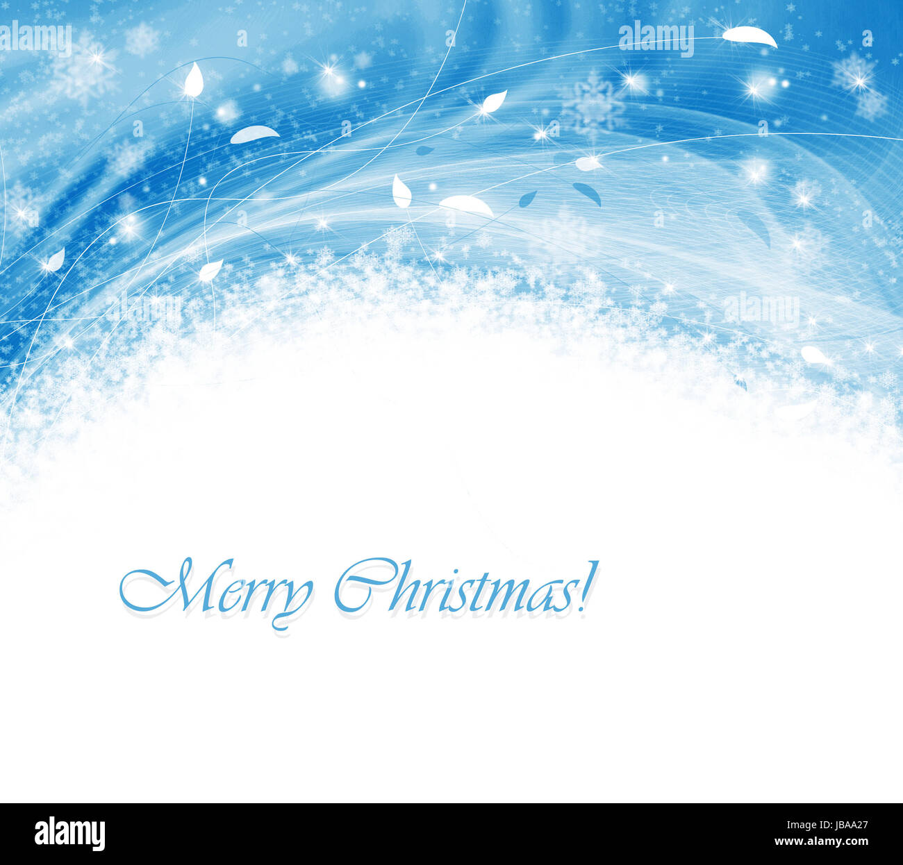 Winter background with abstract waves, stars and snowflakes Stock Photo ...