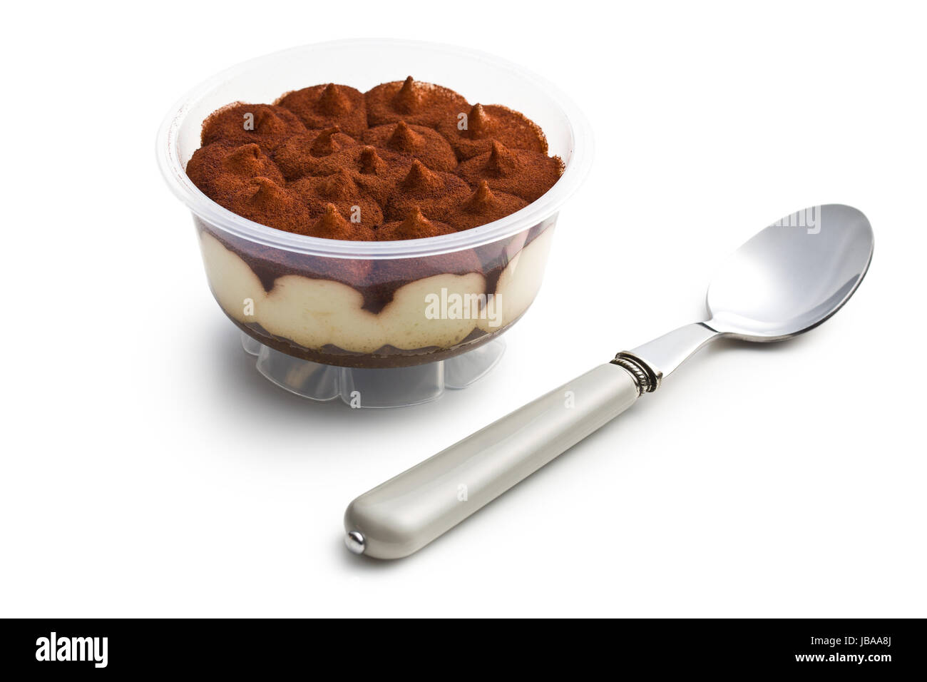 dessert tiramisu on white background Stock Photo - Alamy