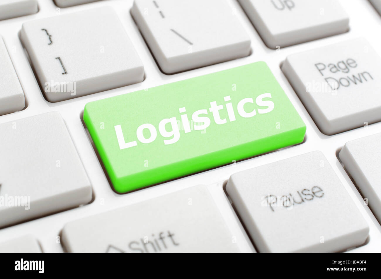 Logistics key on keyboard Stock Photo - Alamy