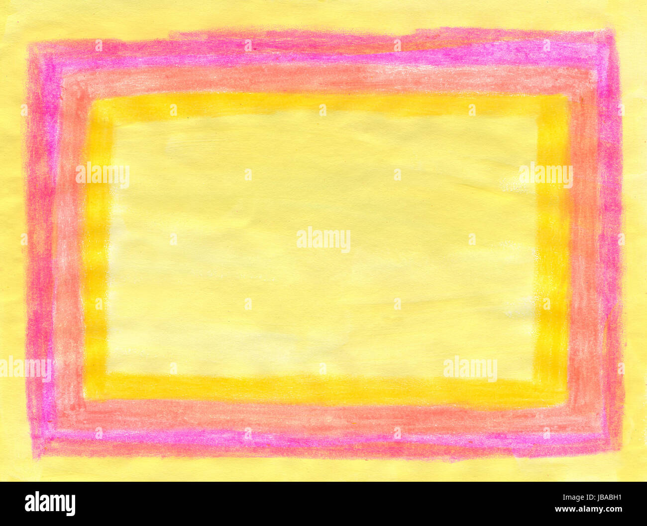 Rectangular yellow and pink tempera and watercolor frame Stock Photo ...