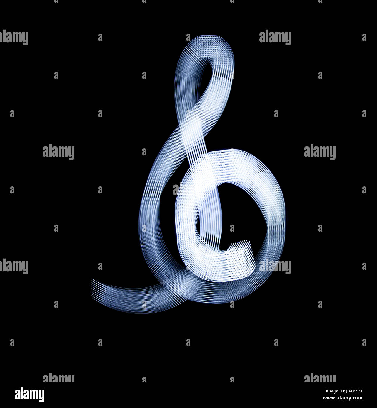 Sol Key Symbol Using Light Painting Technique isolated over black ...