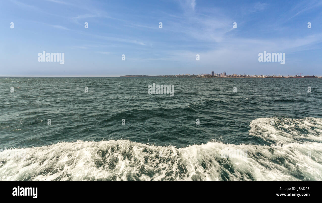 The beautiful waters of the Atlantic ocean with its rocky coastline ...