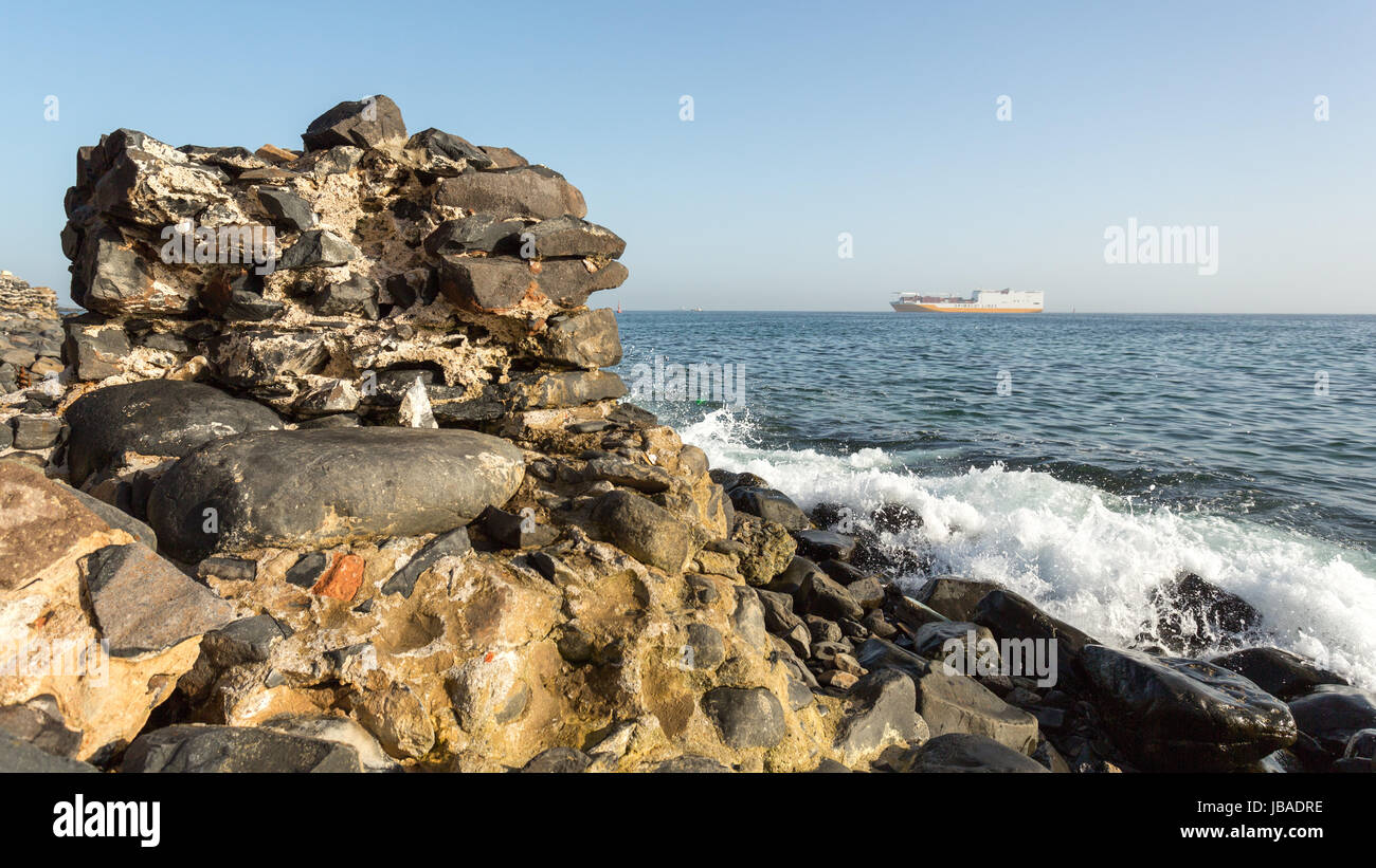 The beautiful waters of the Atlantic ocean with its rocky coastline ...