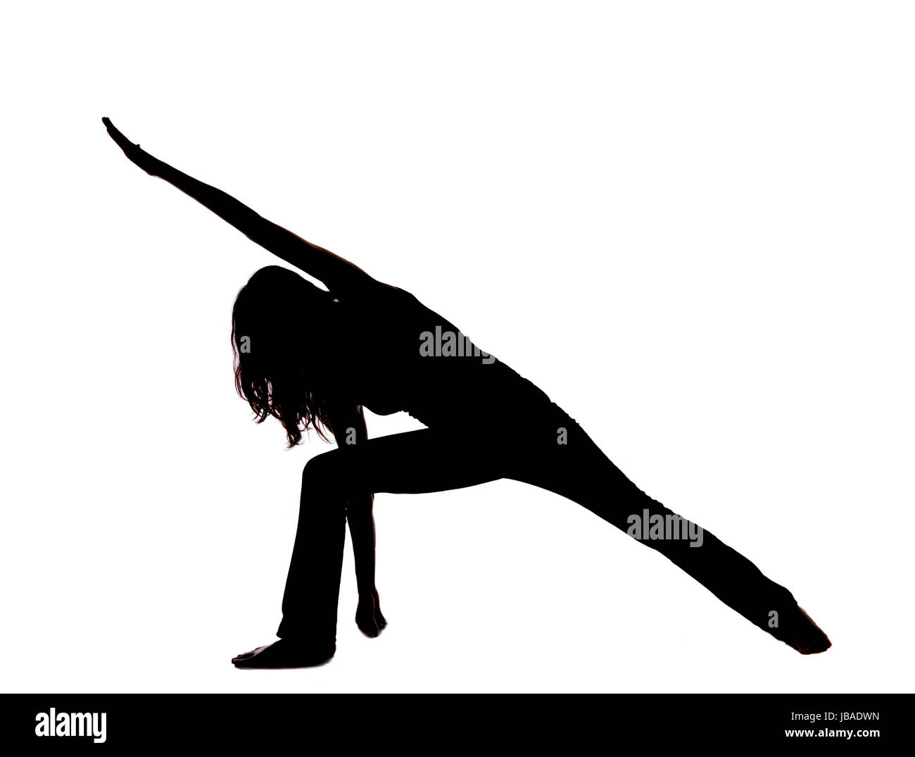 Woman in Extended Side Angle Pose (Series with the same model available ...