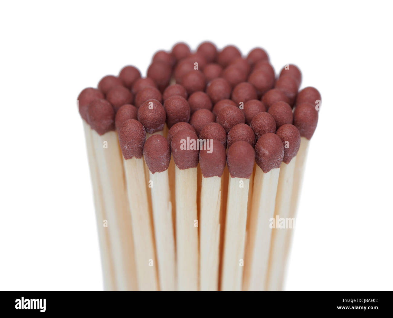 Many matches close up isolated on white background Stock Photo - Alamy