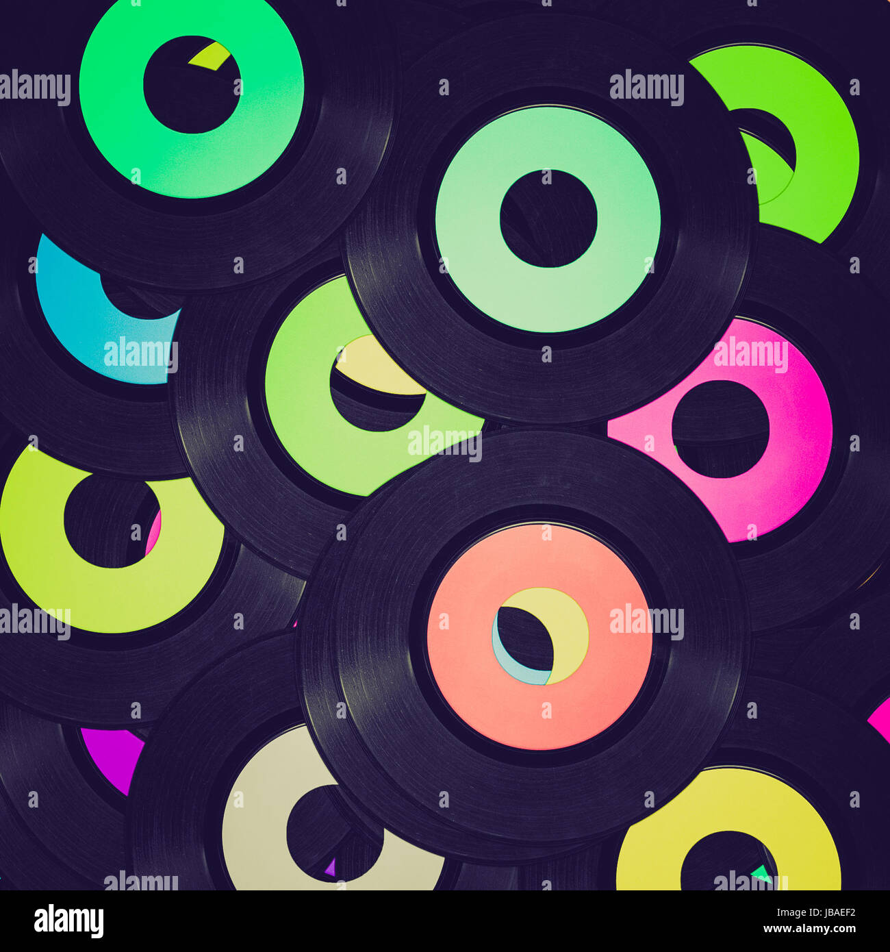 Vintage retro looking Vinyl record vintage analog music recording ...