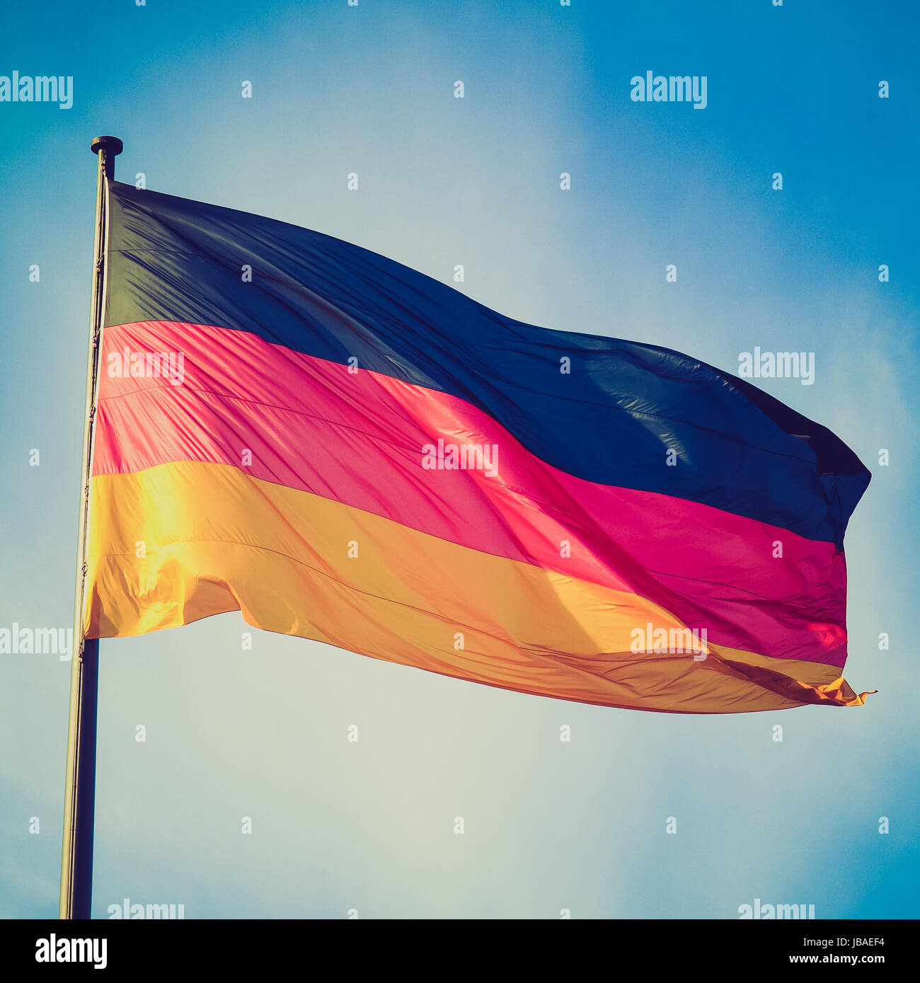 Vintage retro looking The national German flag of Germany (DE Stock ...