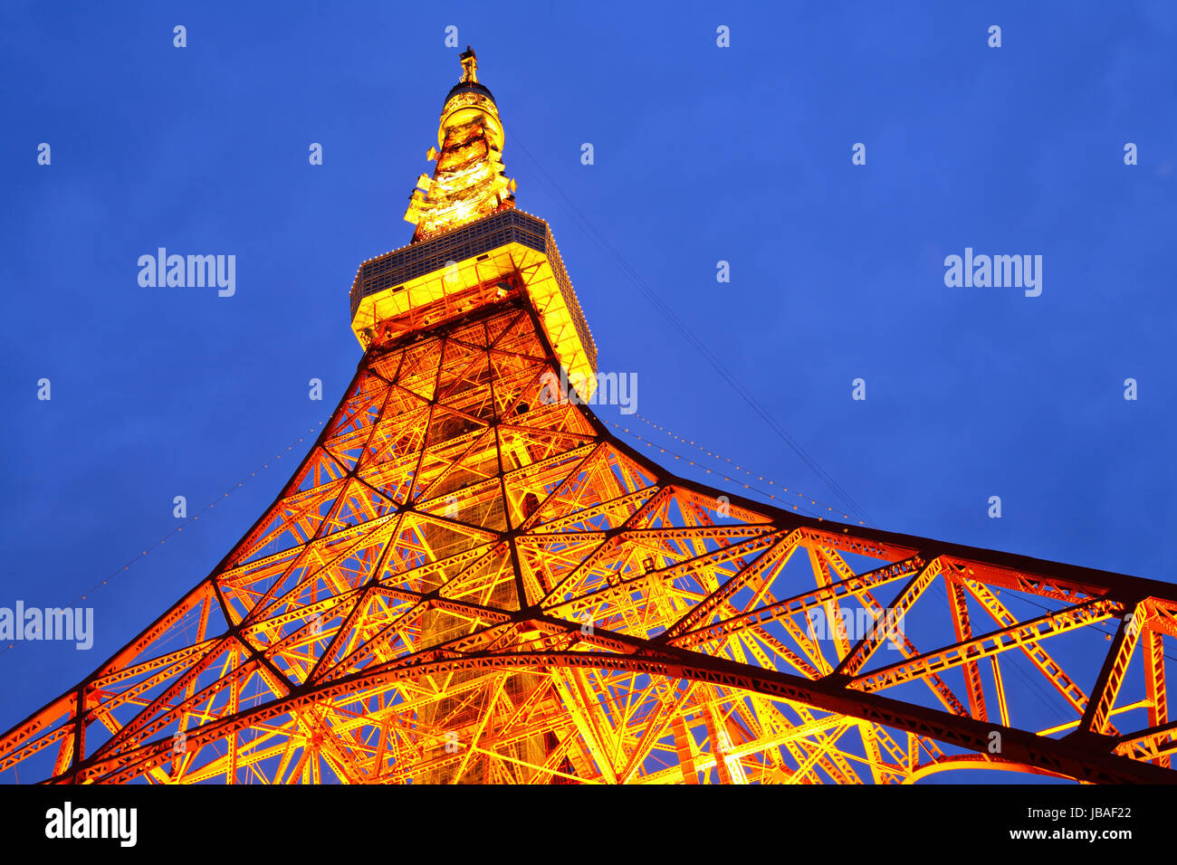 Tokyo tower at night Stock Photo - Alamy