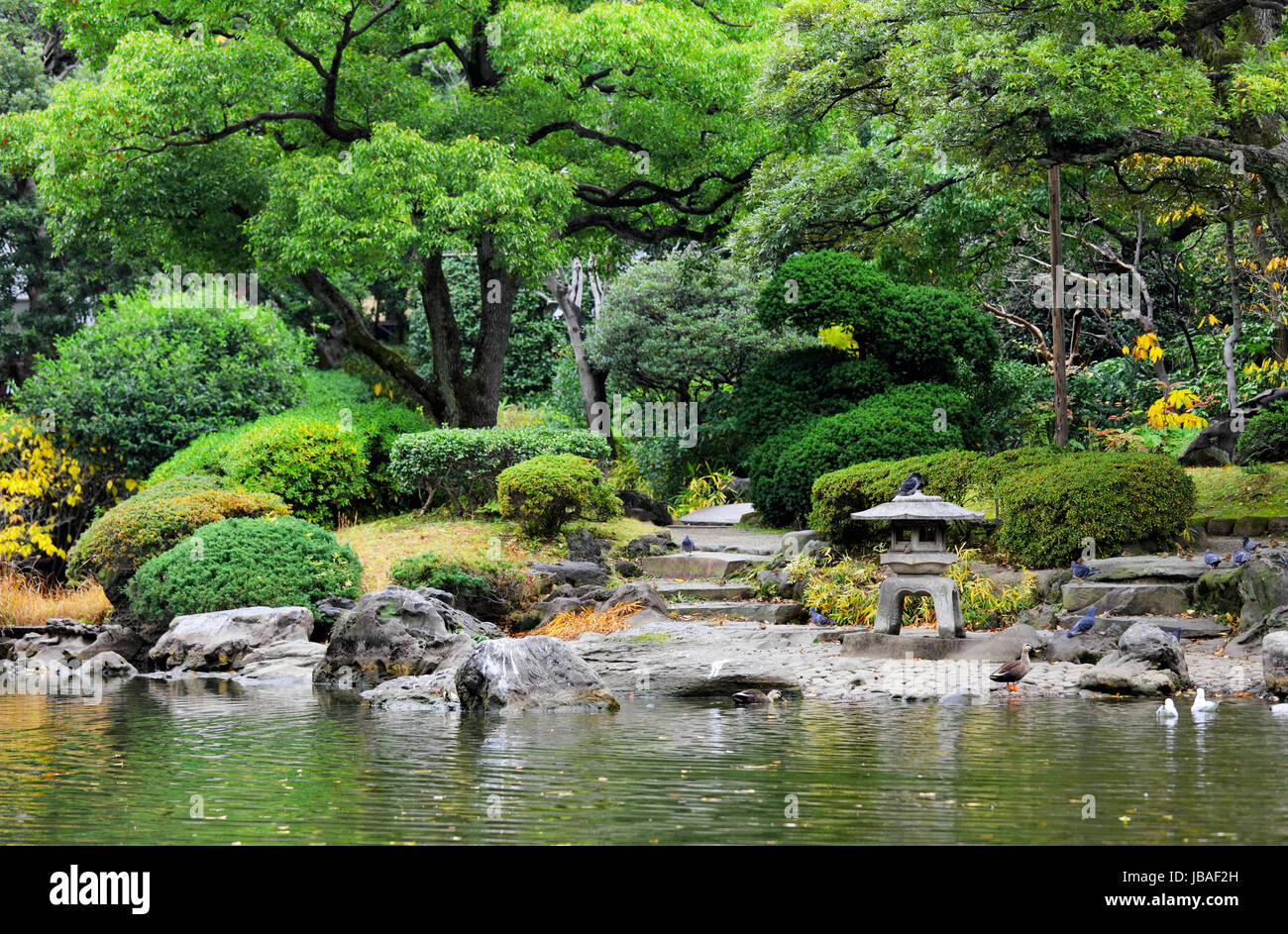 Japanese style garden Stock Photo - Alamy