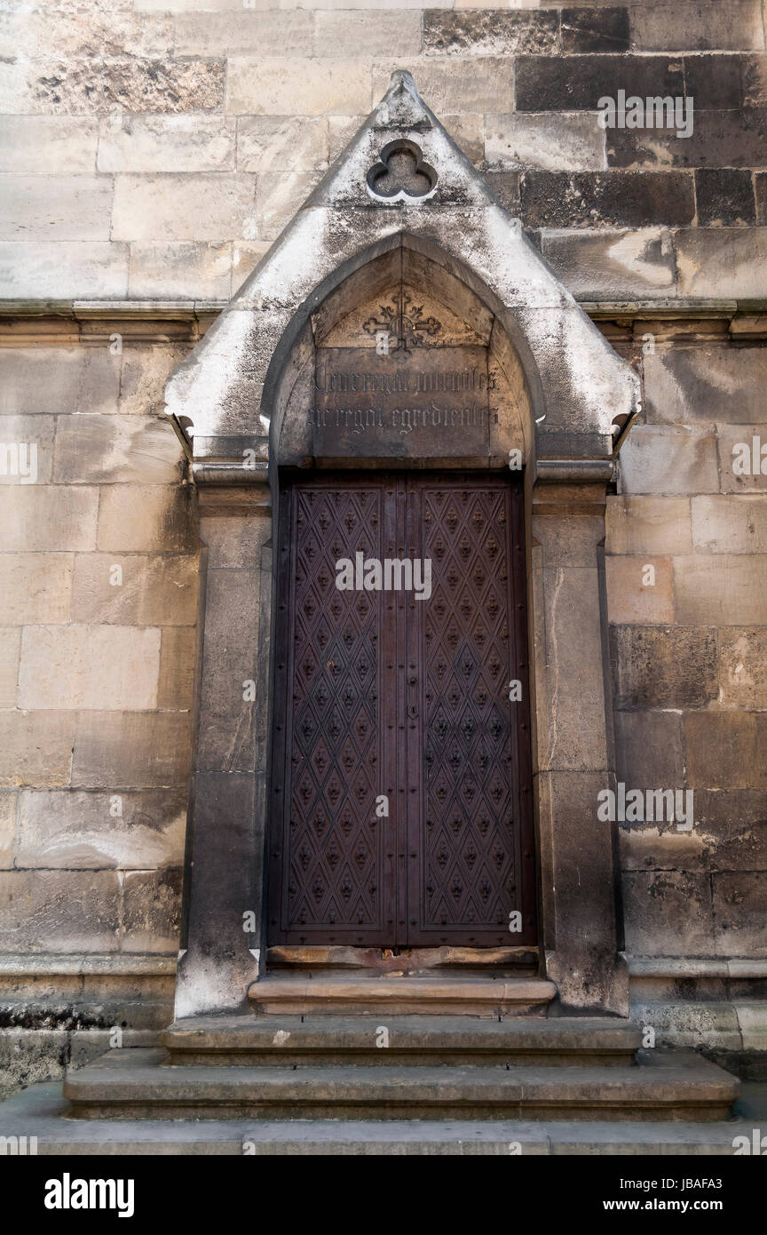 Detail of a medieval church side door Stock Photo - Alamy