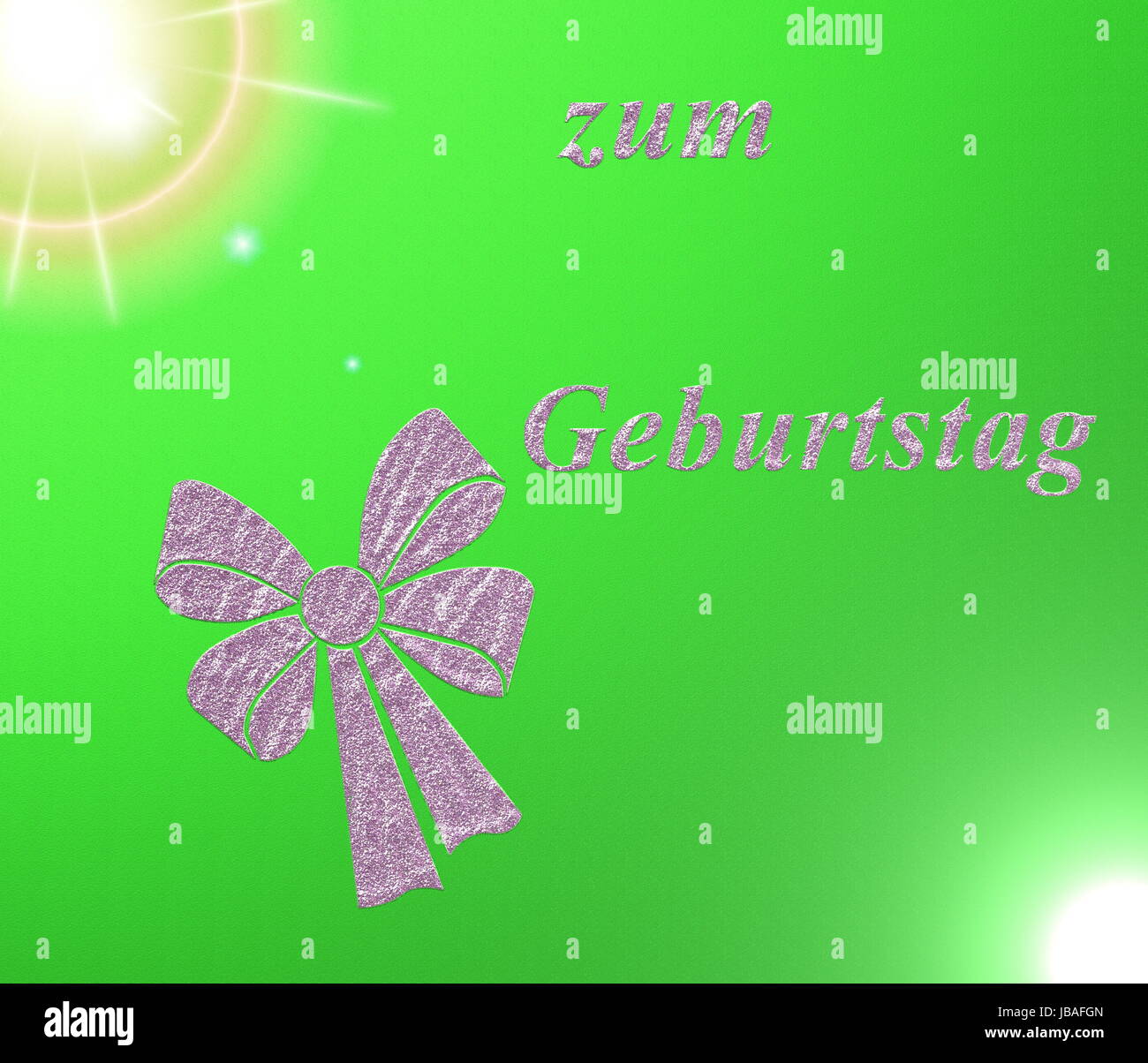written in German letters happy birthday card Stock Photo - Alamy