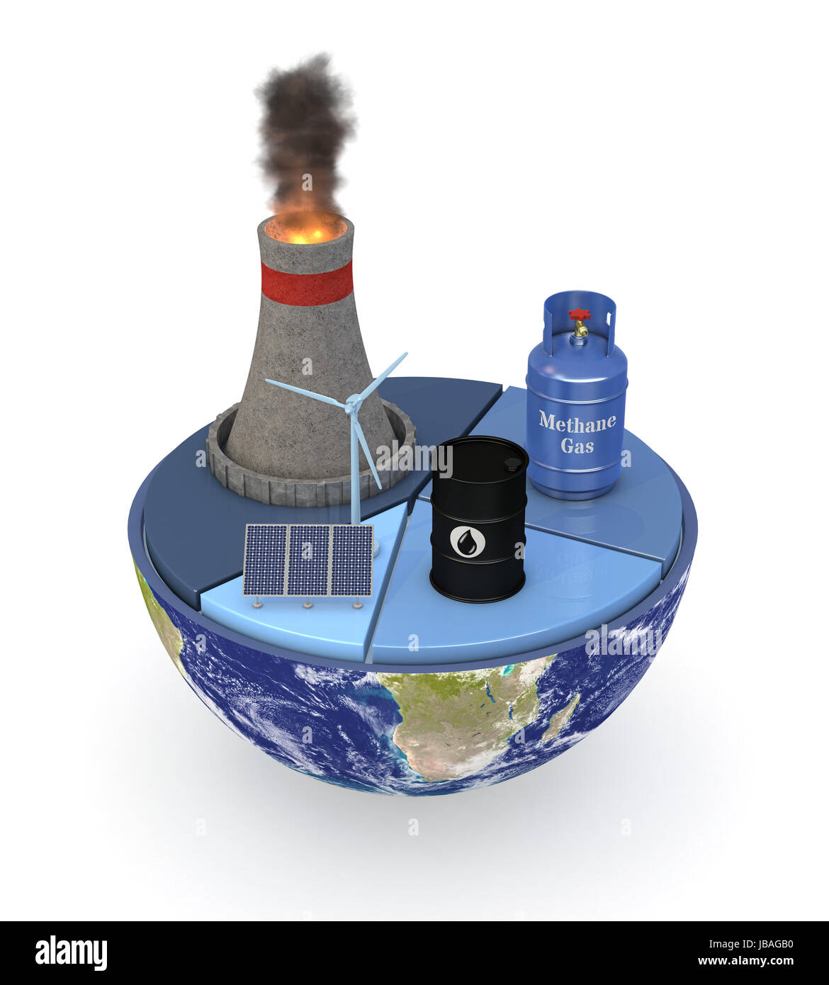 Half earth globe pie chart hi-res stock photography and images - Alamy