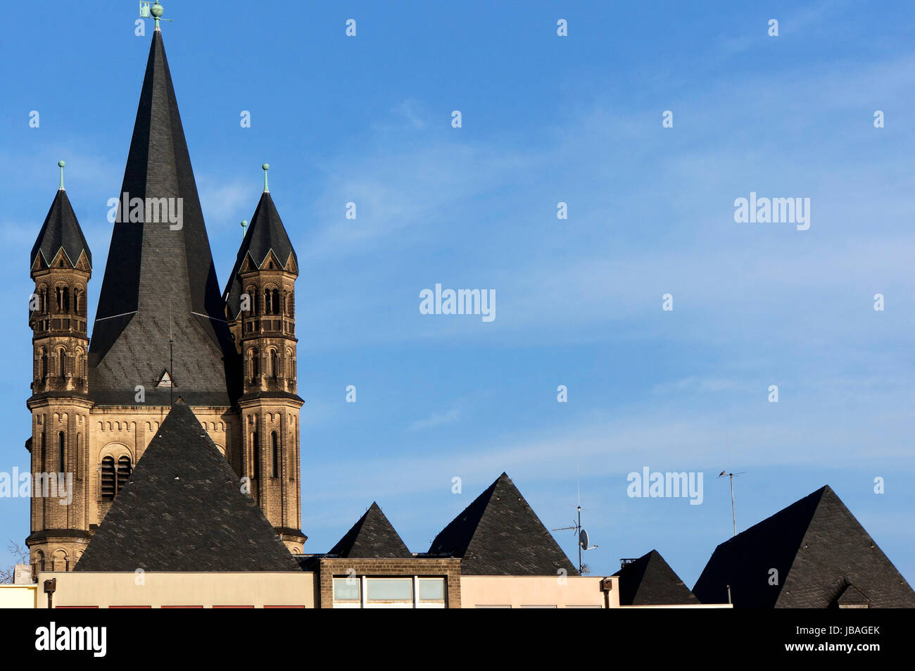 Romanische Kirche Groß Sankt Martin, Köln, Nordrhein-Westfalen ...