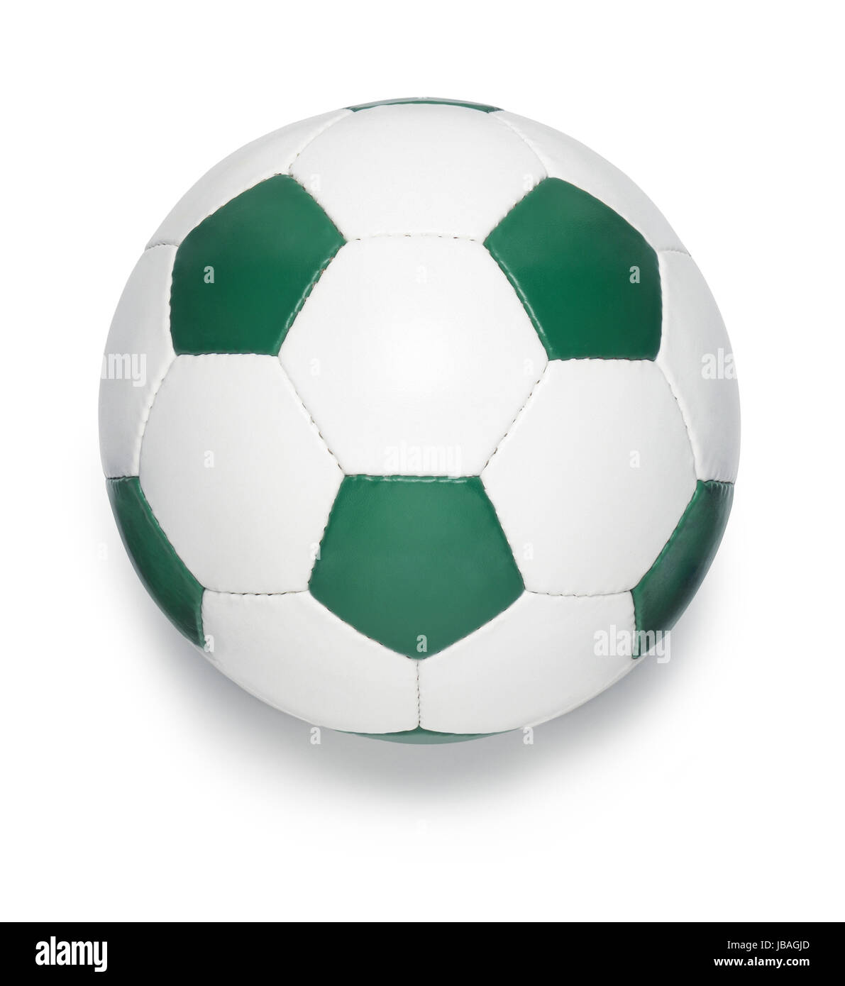 Soccer ball green color on white background. Clipping path Stock Photo ...