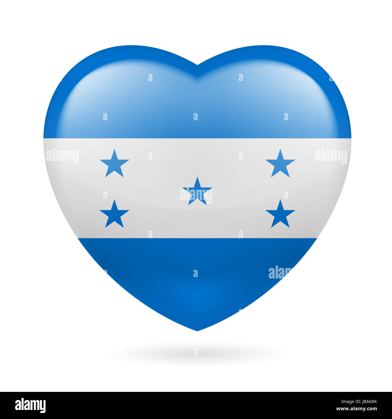 Heart with Honduran flag colors. I love Honduras Stock Photo - Alamy