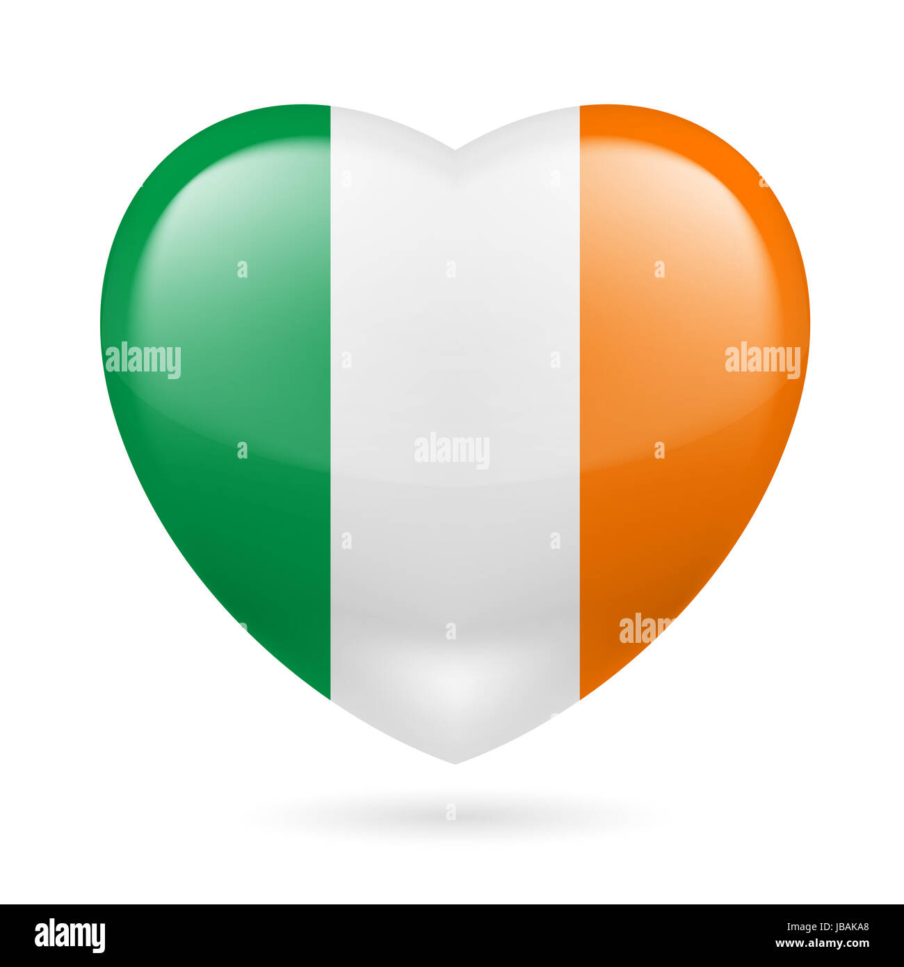 Heart with Irish flag colors. I love Ireland Stock Photo - Alamy