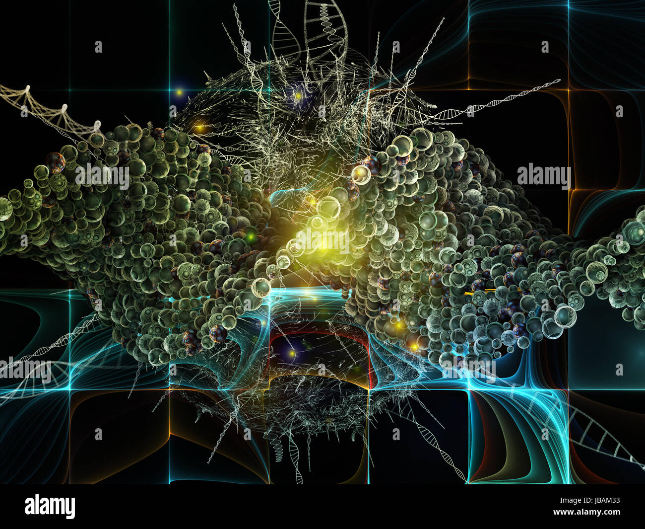 Molecular Dreams series. Creative arrangement of conceptual atoms ...