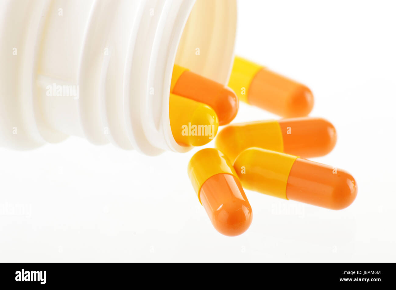 Composition with drug pills isolated on white background Stock Photo ...