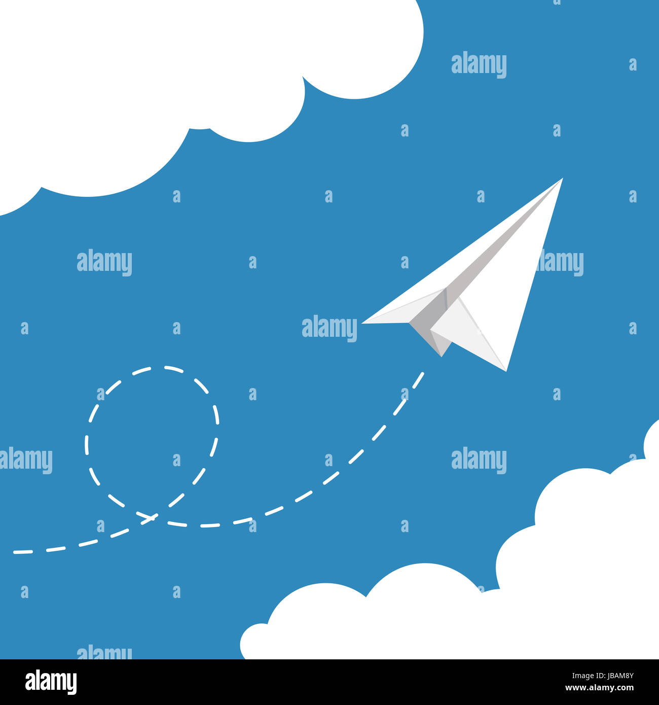 vector illustration of Paper plane Stock Photo - Alamy