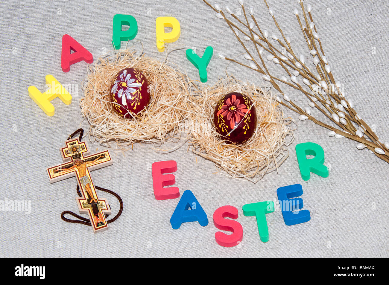 Painted Easter egg for the feast of the radiant resurrection of Christ ...