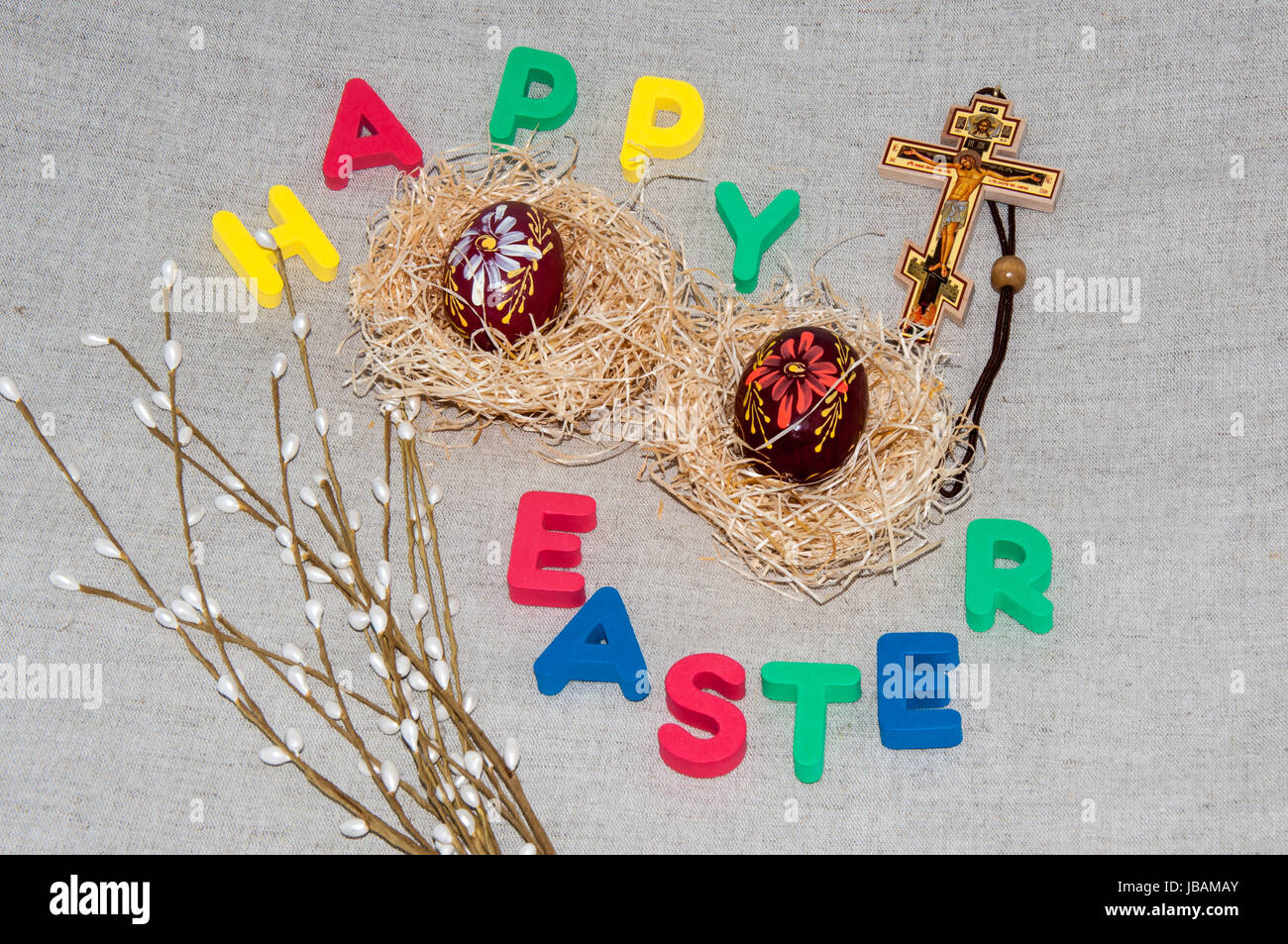 Painted Easter egg for the feast of the radiant resurrection of Christ ...