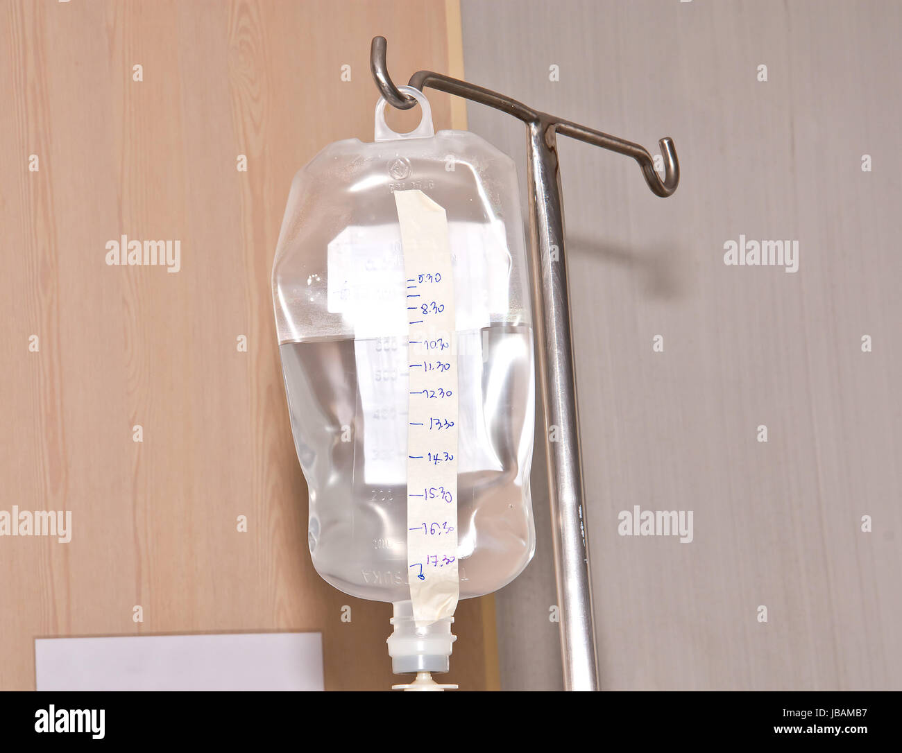 Saline bag or Intravenous therapy Stock Photo - Alamy