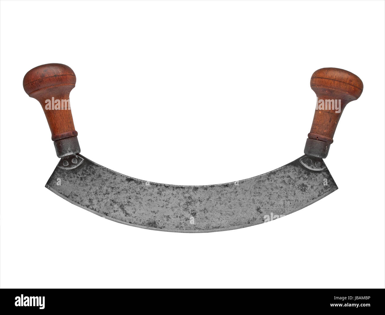 vintage french style herb chopper isolated over white background ...