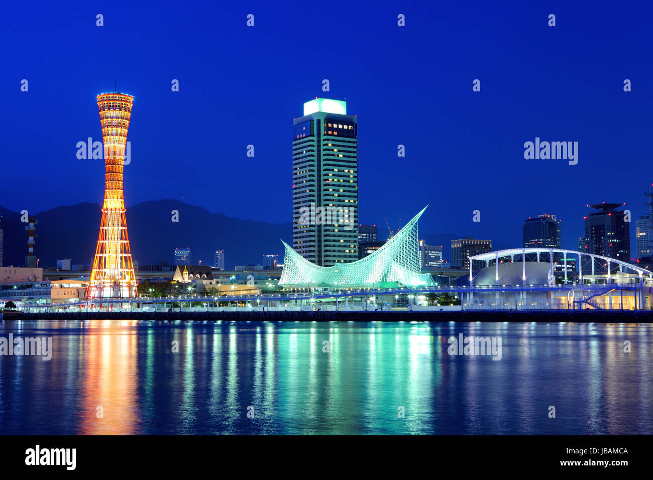 Kobe skyline at night Stock Photo - Alamy