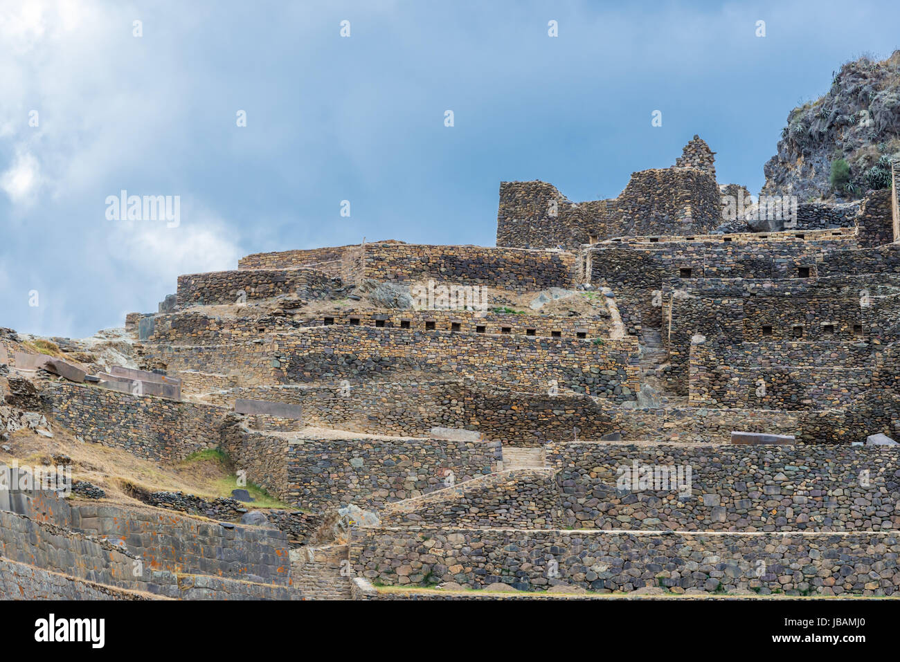 Ollantaytambo, Incas ruins in the peruvian Andes at Cuzco Peru Stock ...