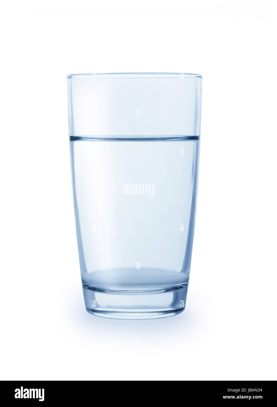 Glass of clean water isolated on a white background Stock Photo - Alamy
