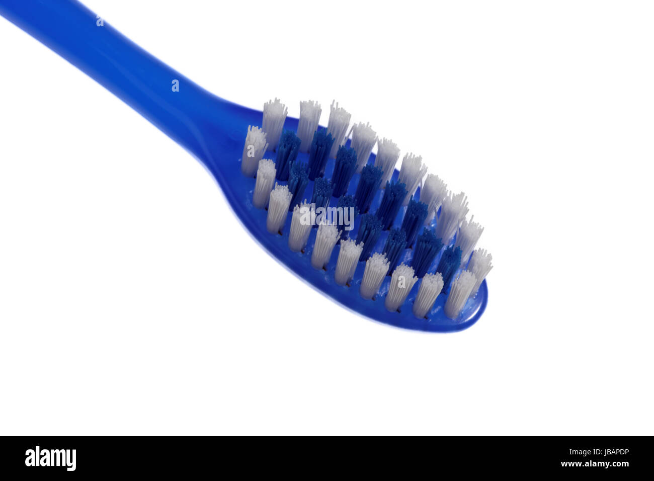 head of blue toothbrush, angled view, isolated Stock Photo - Alamy