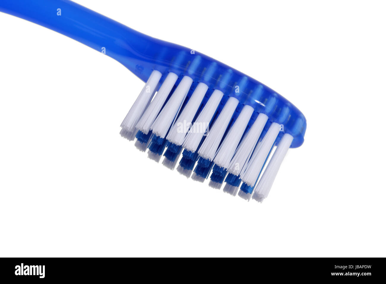 head of blue toothbrush, side view, isolated Stock Photo - Alamy