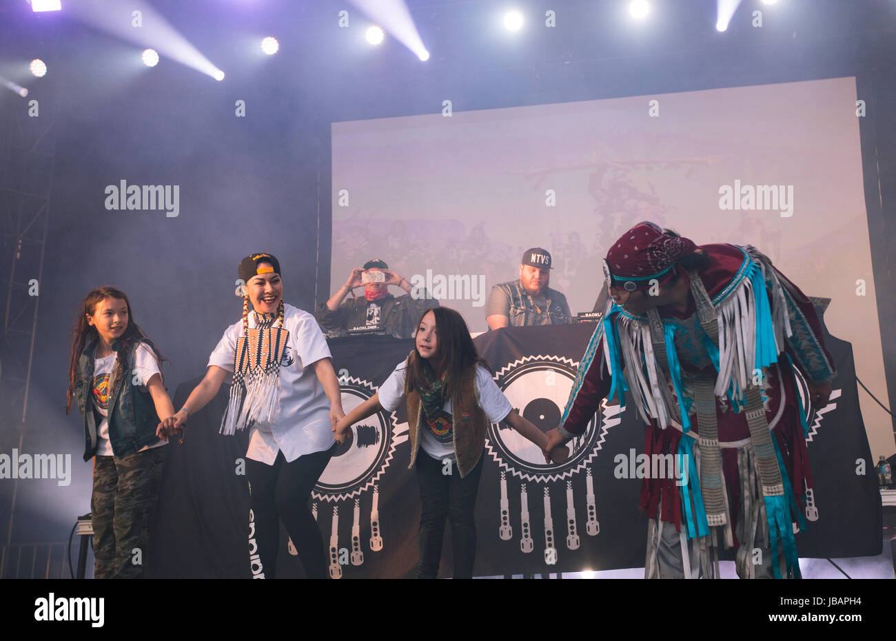 A Tribe Called Red perform at the 2017 Field Trip Music & Arts Festival ...