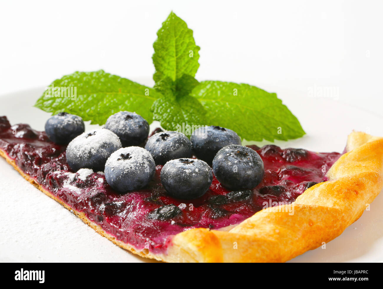 French cuisine - Quark and blueberry flammkuchen Stock Photo - Alamy