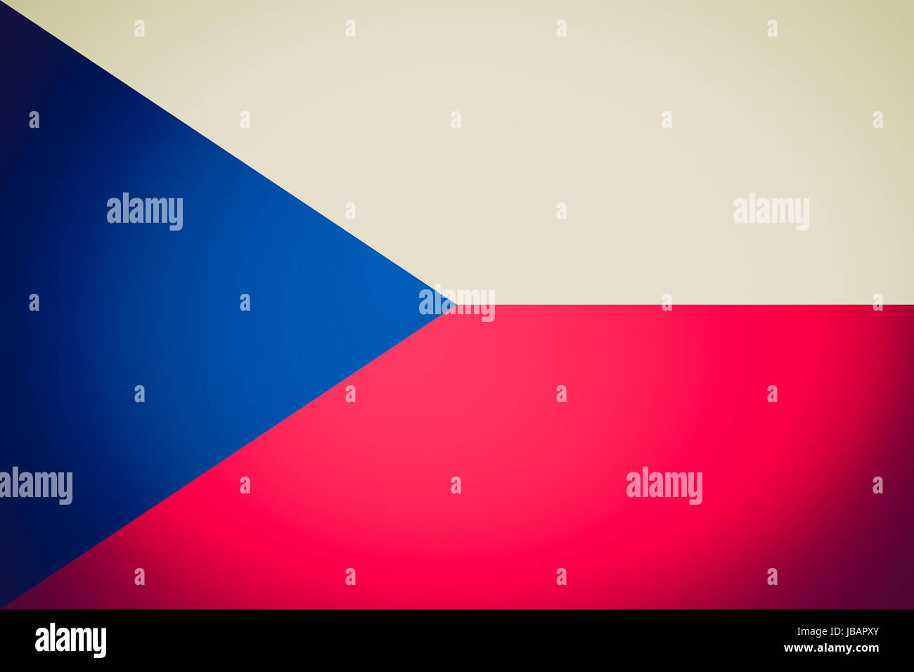 Vintage retro looking Flag of the Czech Republic - Proportions: 3:2 ...