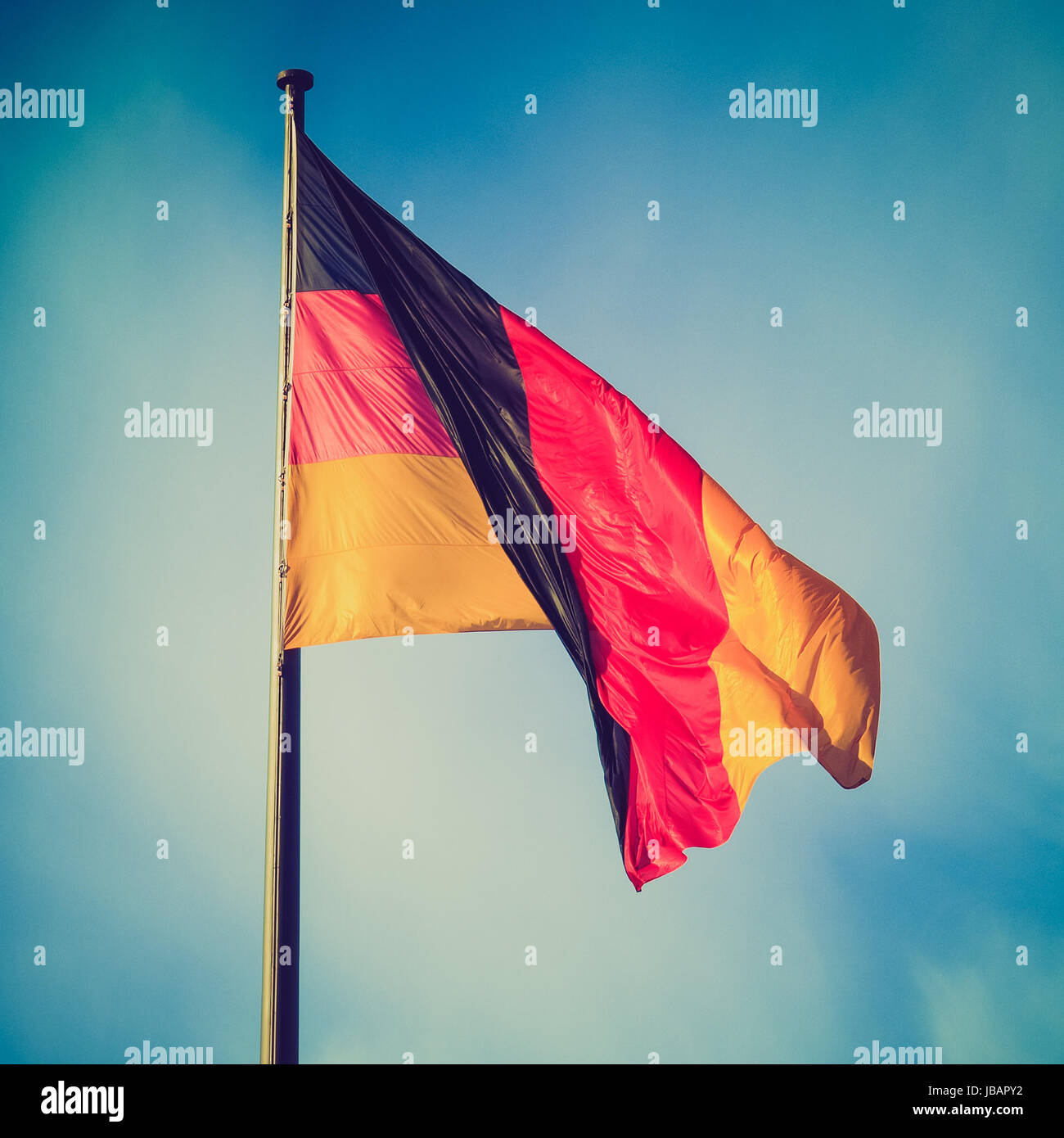 Vintage retro looking The national German flag of Germany (DE Stock ...