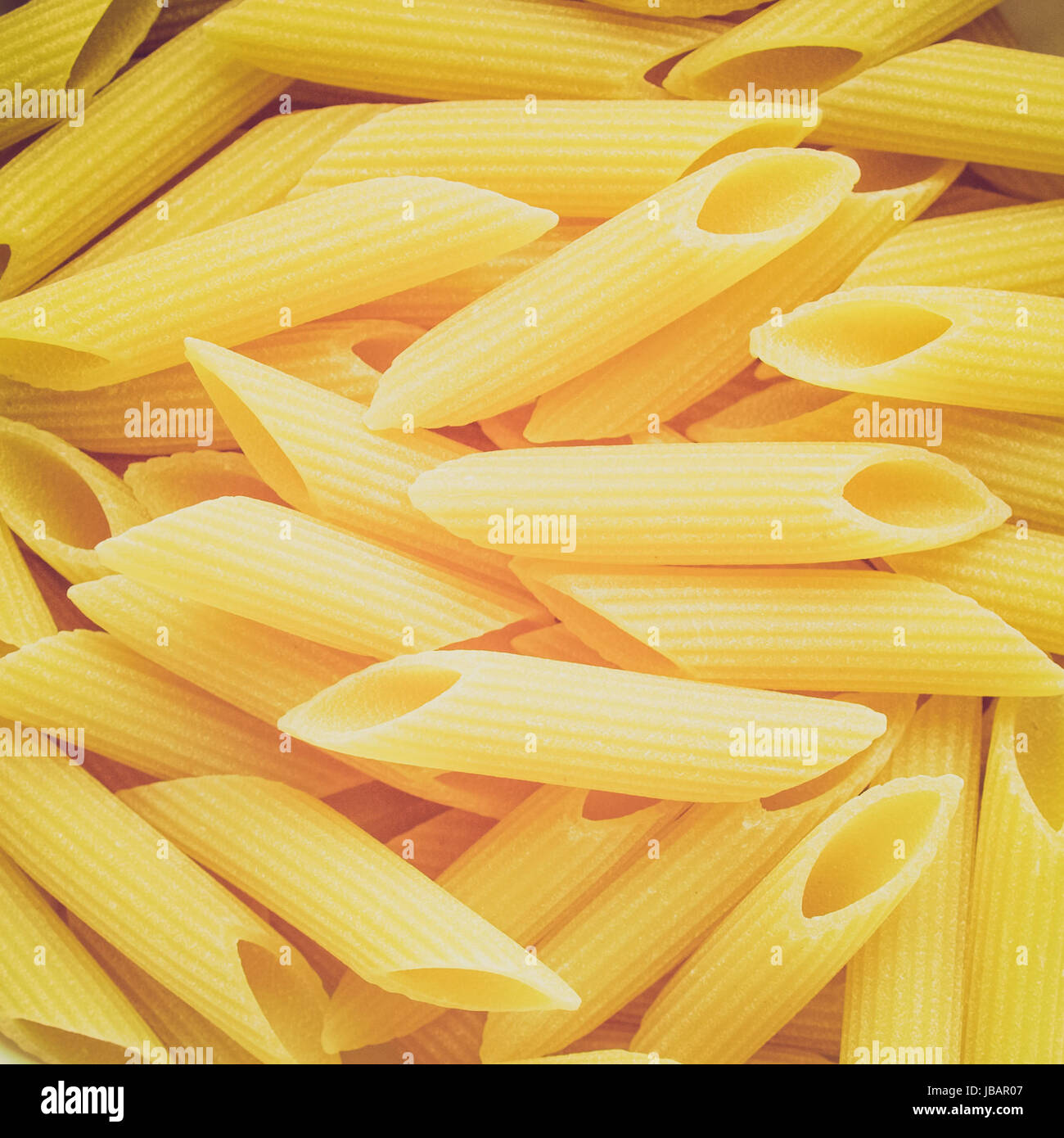 Vintage retro looking Italian macaroni penne pasta picture Stock Photo ...