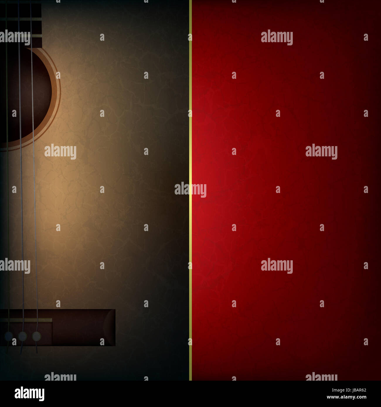 abstract grunge red music background with acoustic guitar Stock Photo ...