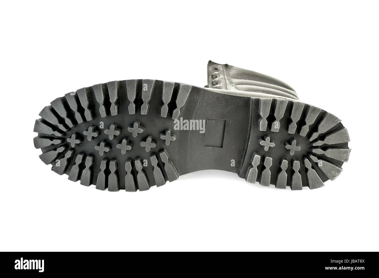 The sole leather army boots isolated on white background Stock Photo ...